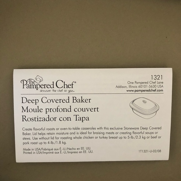 The Pampered Chef | Kitchen | Pampered Chef Deep Covered Baker | Poshmark